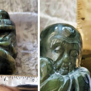 JADE MONK | Accents | Jade Ancestor Figure Chinese Monk Spinach Jadeite ...